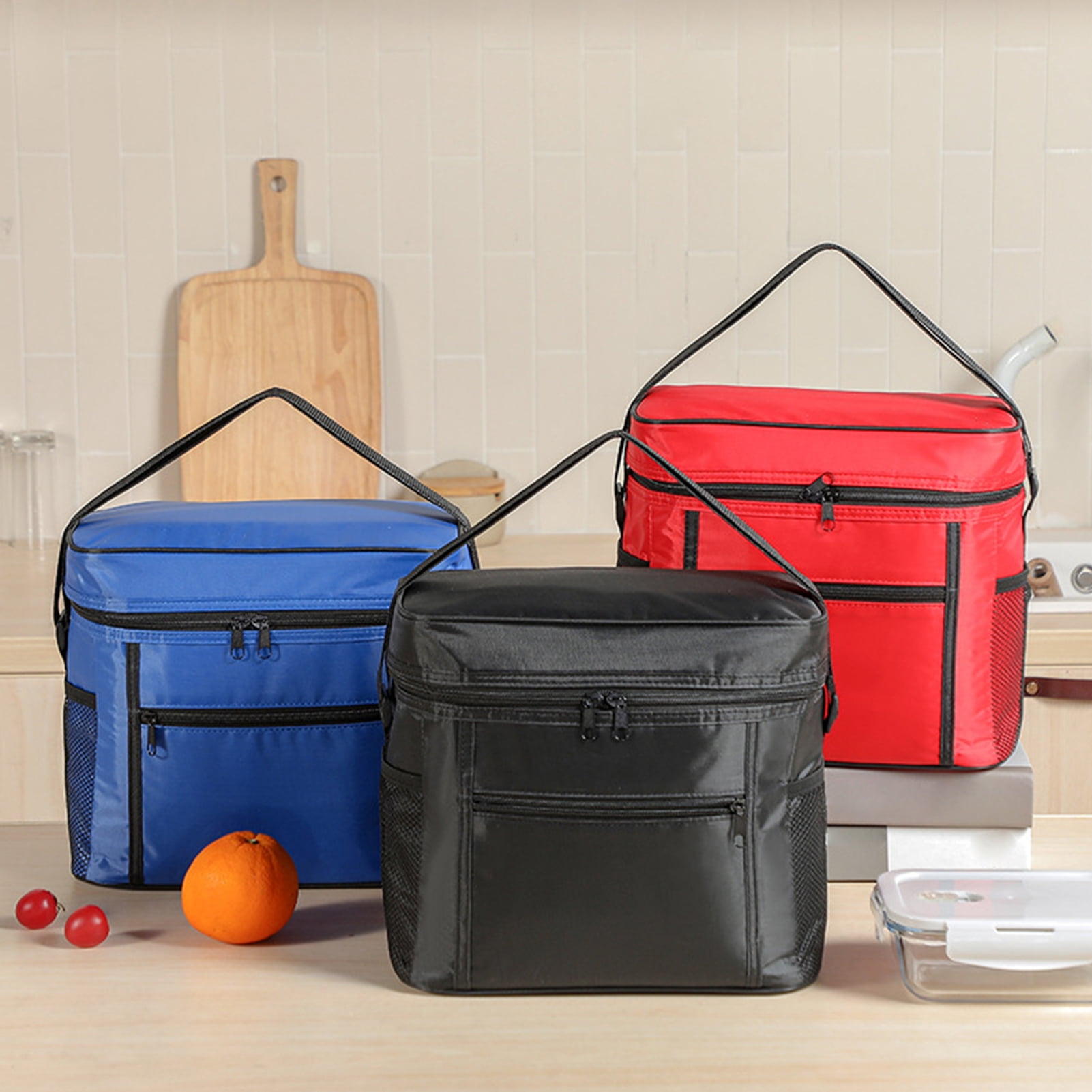 Hariumiu Insulated Picnic Basket Tote Bag Reusable Grocery Carrier BBQ ...