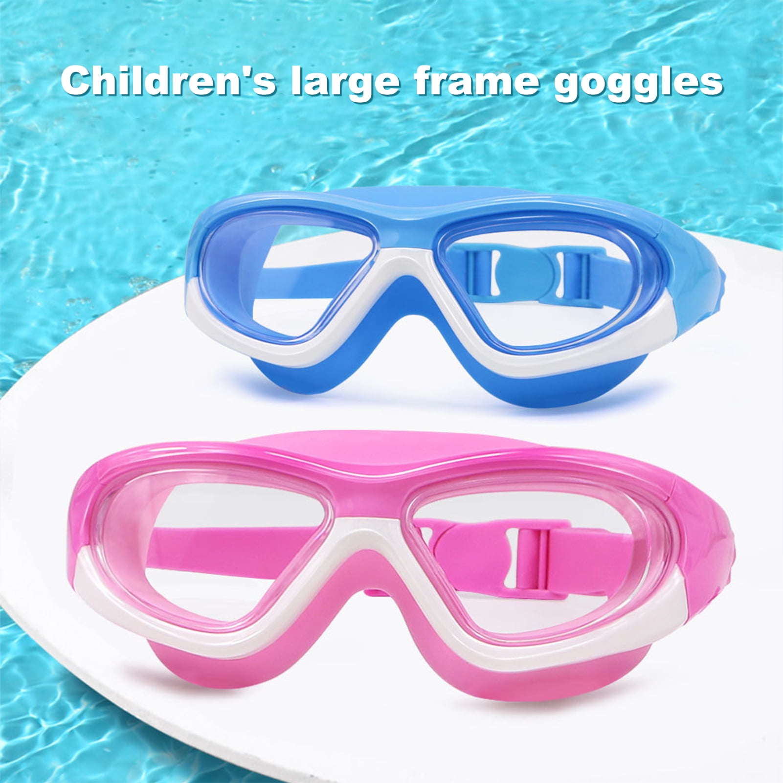 Hariumiu Kids Swim Goggles for Kids 6-14, Anti-UV Silicone High Clarity ...