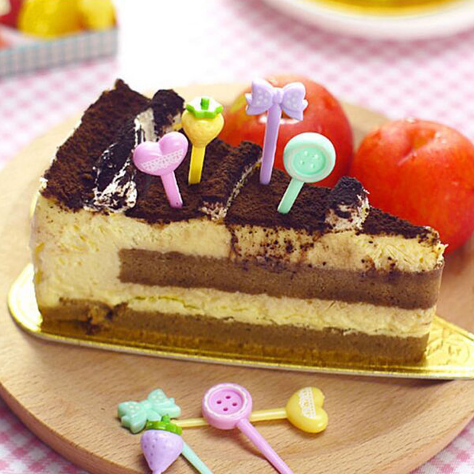 Hariumiu Kitchen 8/40 Pcs Fruit Fork Anti-slip Cartoon Random Color ...