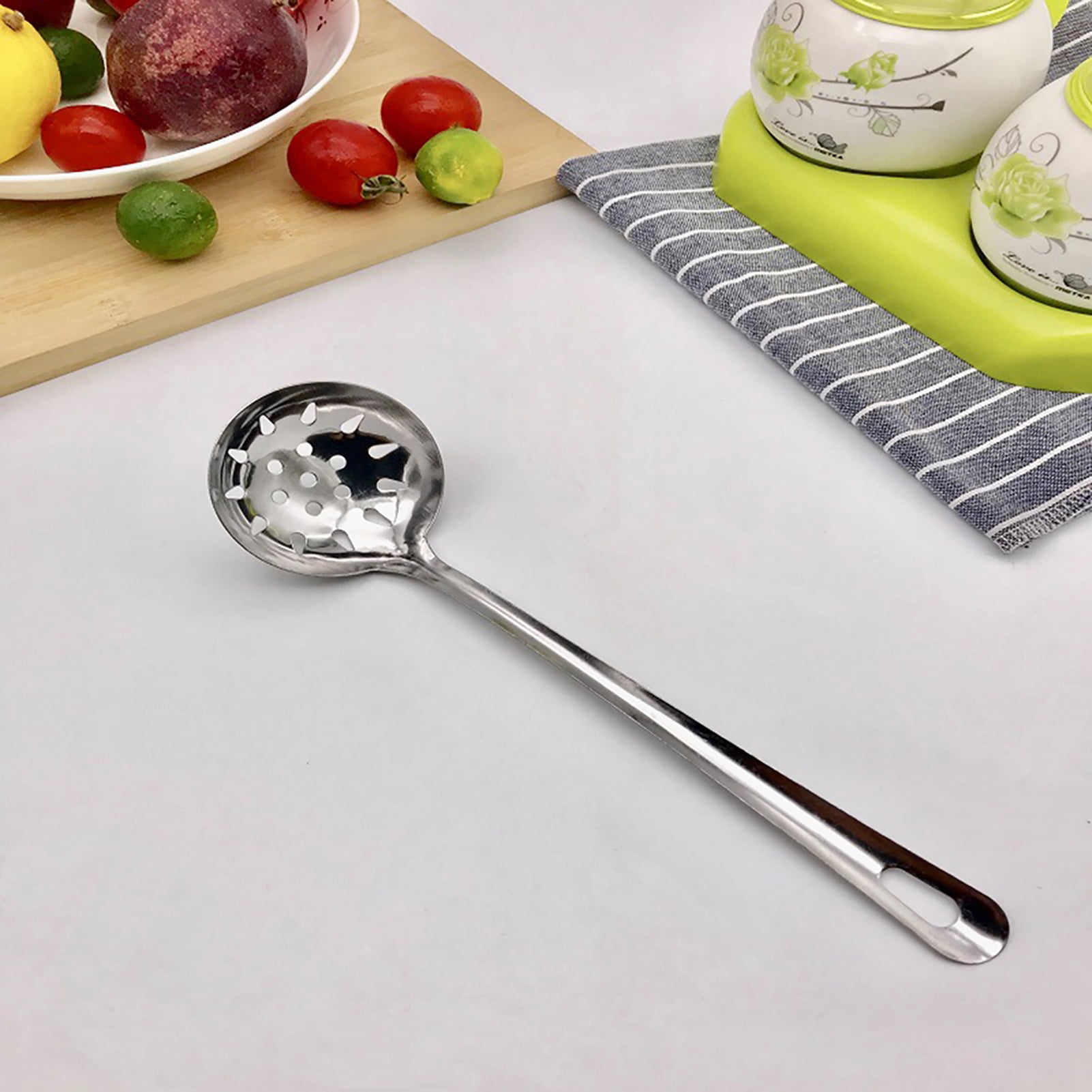 Hariumiu Kitchen 9.5" Soup Ladle Metal 430 Stainless Steel Ladles Spoon ...