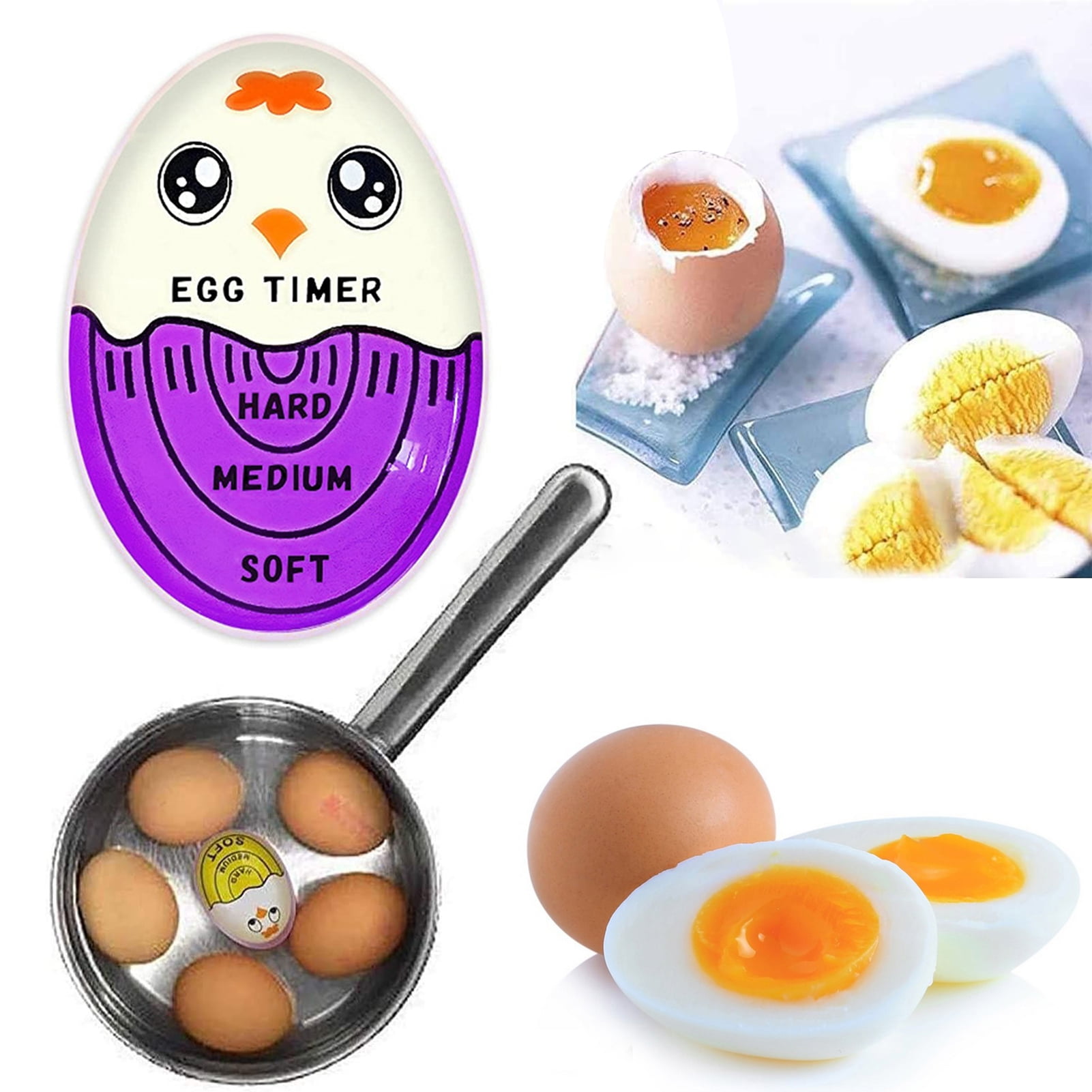 Hariumiu Kitchen Egg Timer Color Changing Egg Timer Food Grade Temperature Sensitive Accurate ...