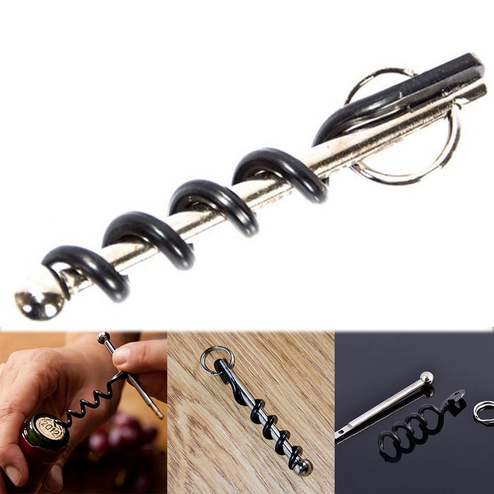 Hariumiu Kitchen Mini Keychain Corkscrew Tool, Small Key Ring Wine ...