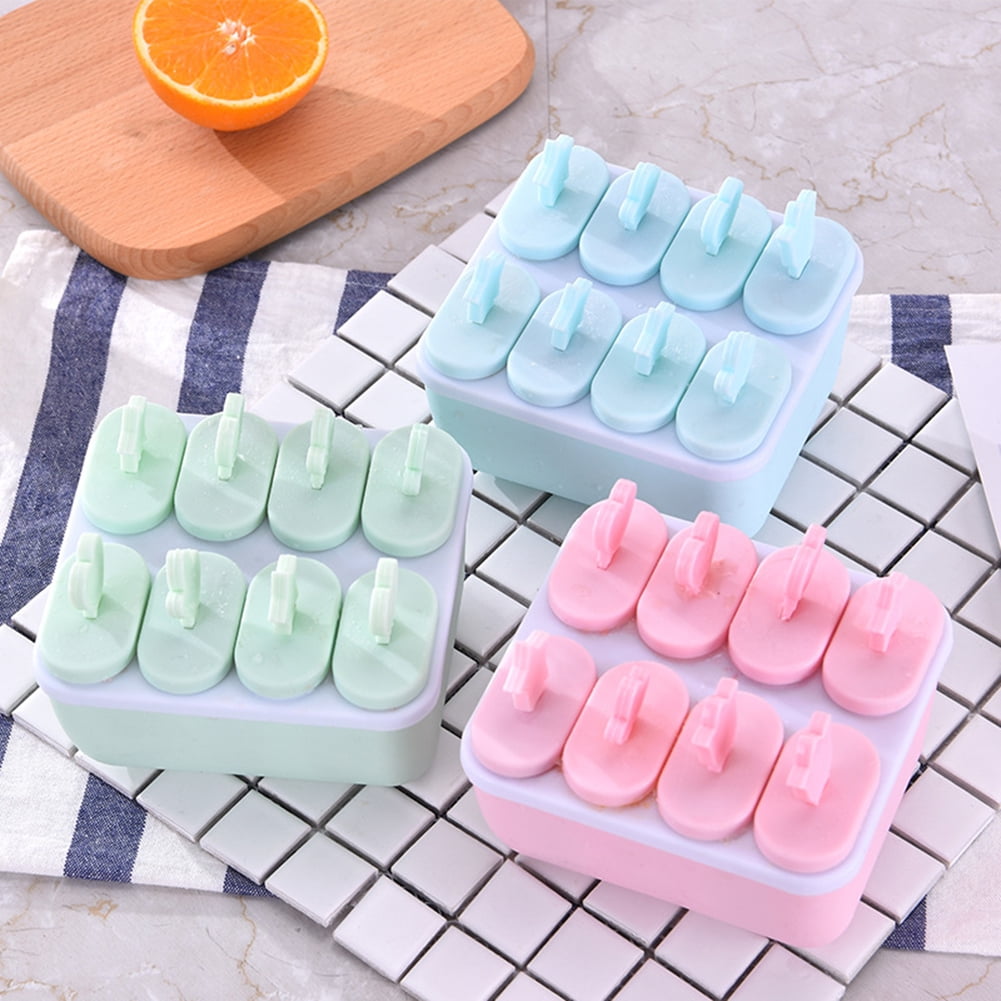 Hariumiu Kitchen Plastic Popsicle Ice Cream Mold Maker Tray Cube ...