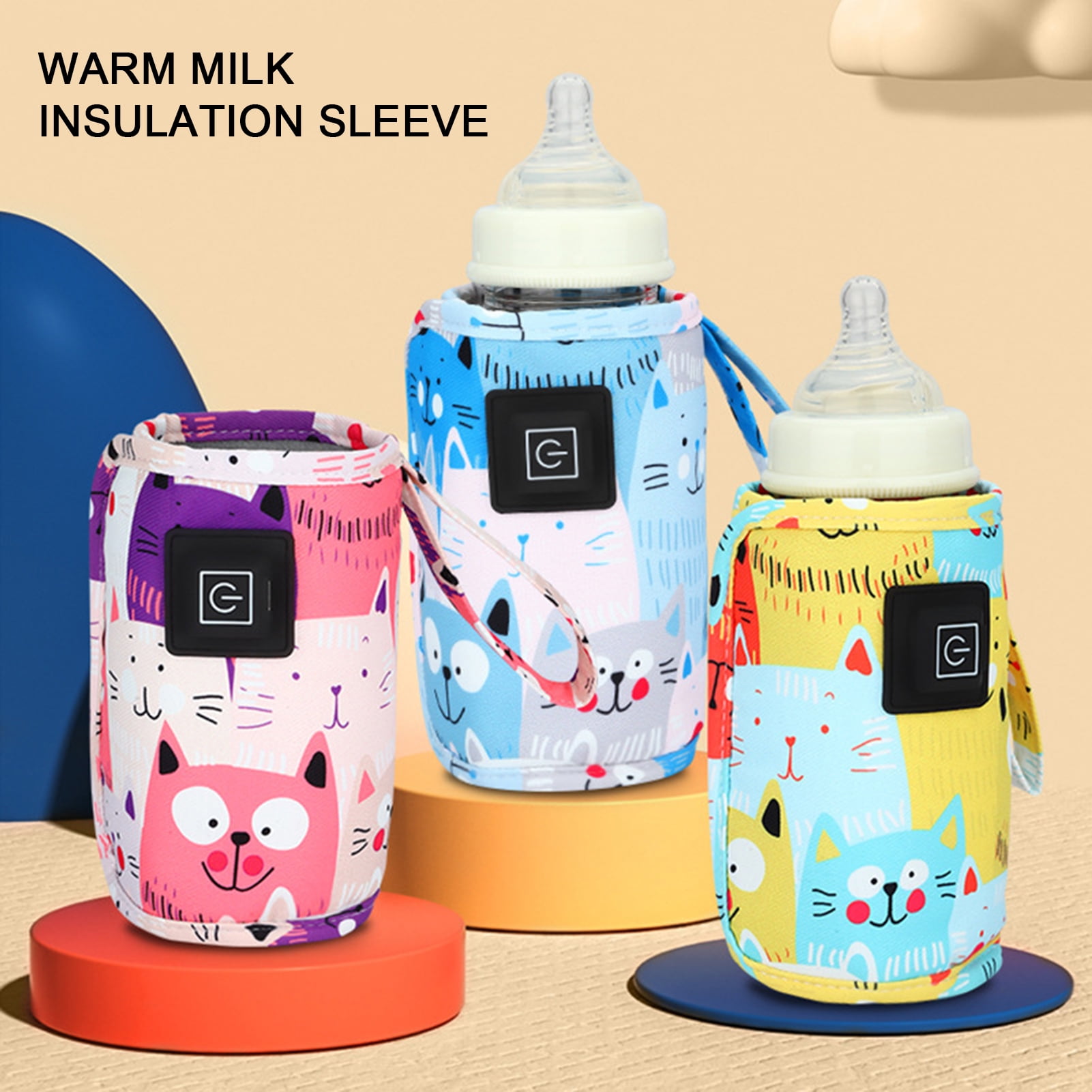 Hariumiu Kitchen Portable Car Travel Bottle Warmer 104℉ to 140℉ 3-level ...