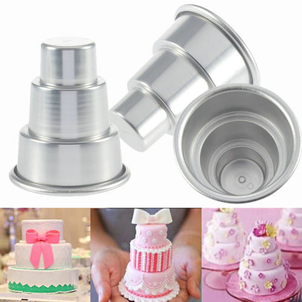 Hariumiu Kitchen Set of 1/4 Mini 3-Tier Cupcake Pudding Chocolate Cake ...