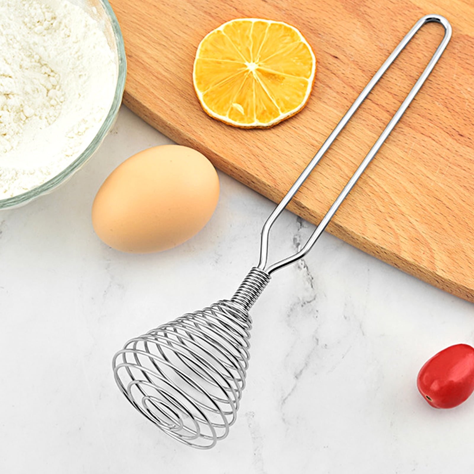 Hariumiu Kitchen Stainless Steel Push Type Whisk Portable Household ...