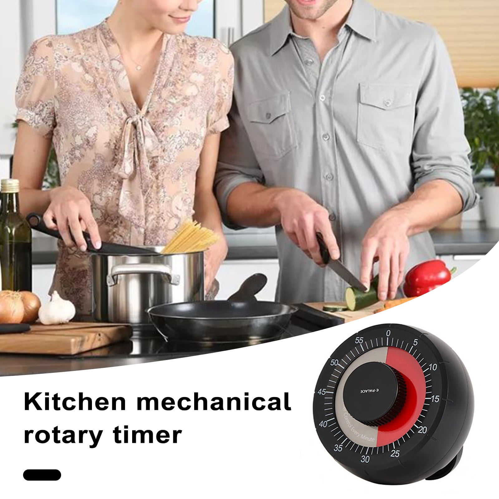 Hariumiu Kitchen Timer Kitchen Mechanical Rotating Timer Long-lasting ...