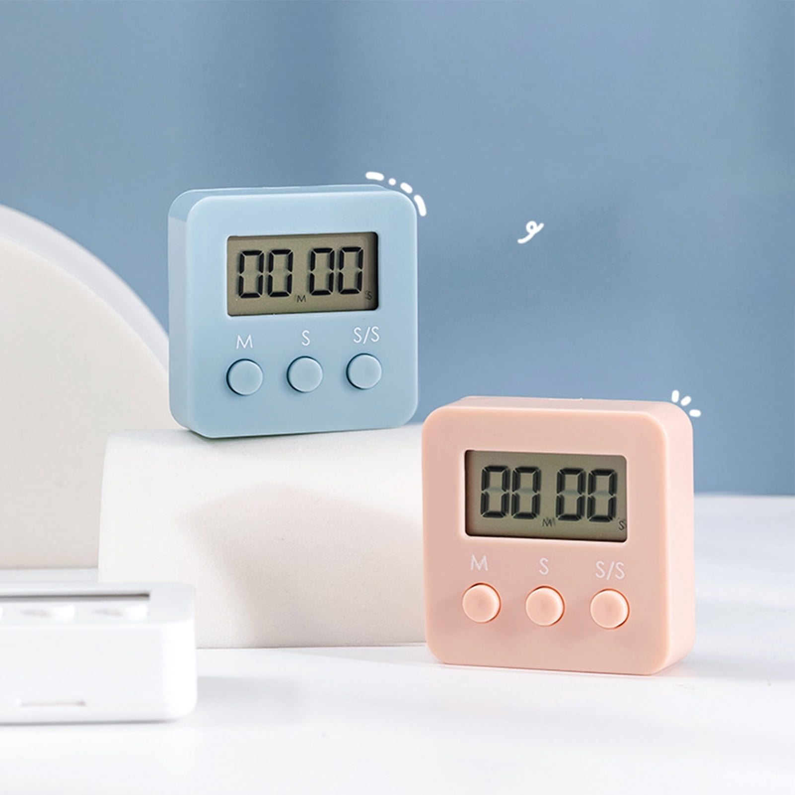 Hariumiu Kitchen Timer Loud Sound Magnetic Back ABS Resin Nordic Style ...