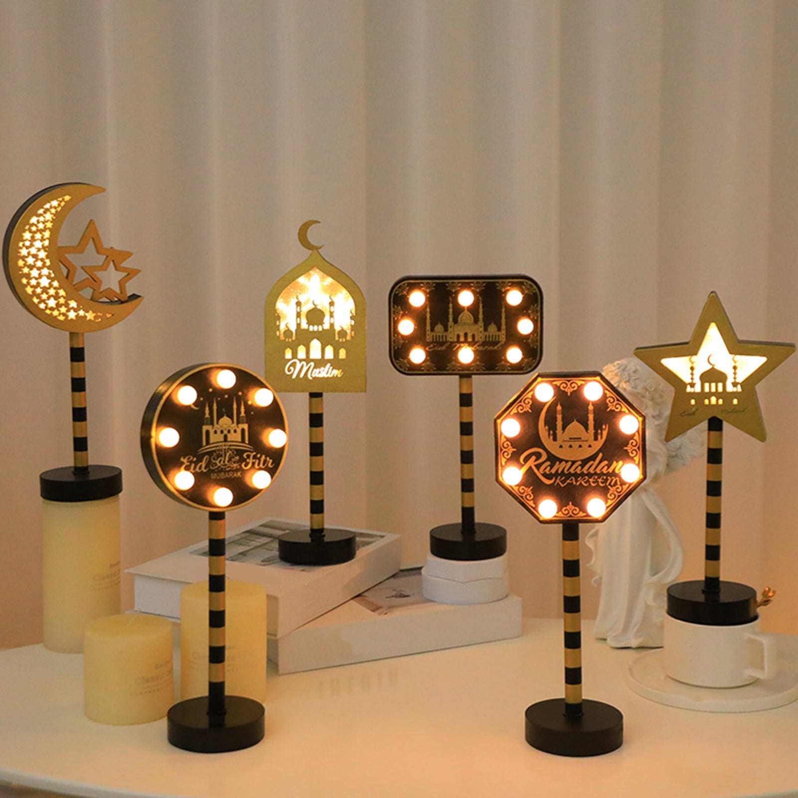 Hariumiu LED Night Lamp with Stable Base Creative Shape Flicker Free ...