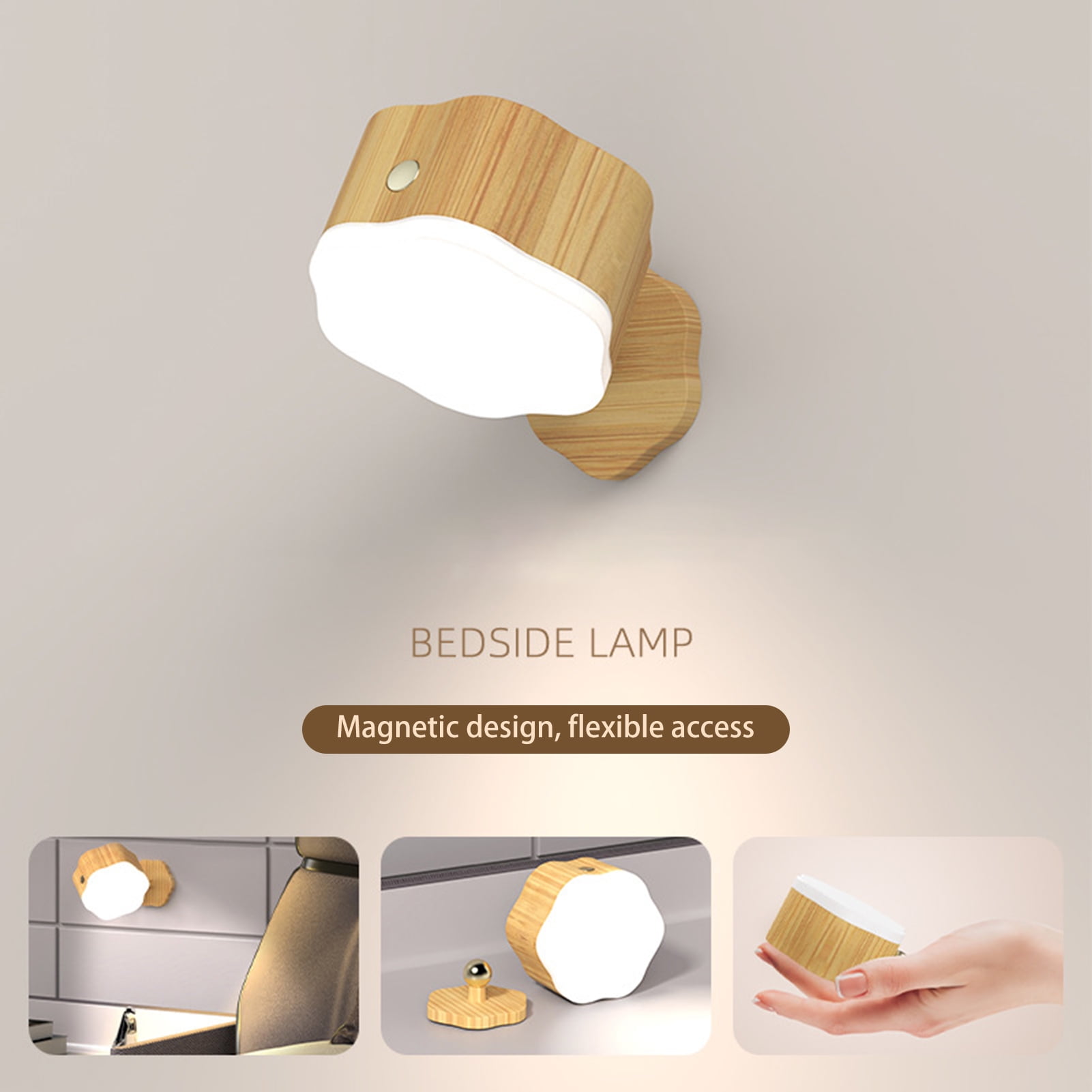 Hariumiu LED Wall Light 3 Brightness Levels Dimmable Adjustable Angle ...