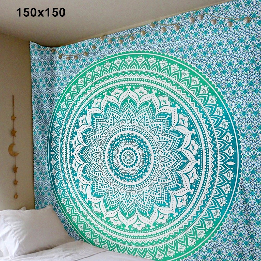 Hariumiu Mandala Tapestry Round Boho Beach Blanket Oversized Microfiber ...
