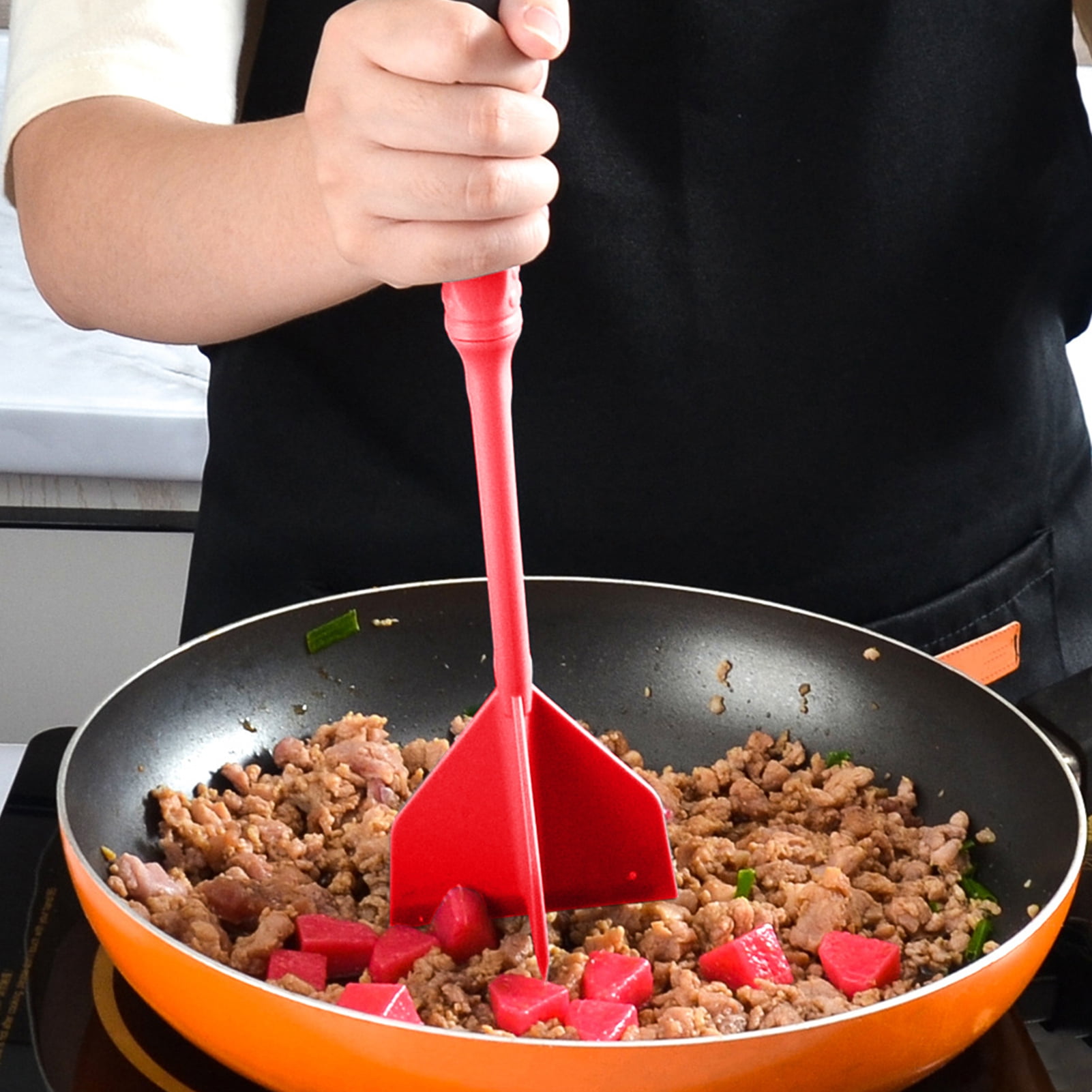 Hariumiu Meat Grinder Kitchen Meat Chopper with 4 Curve Blades Heat ...