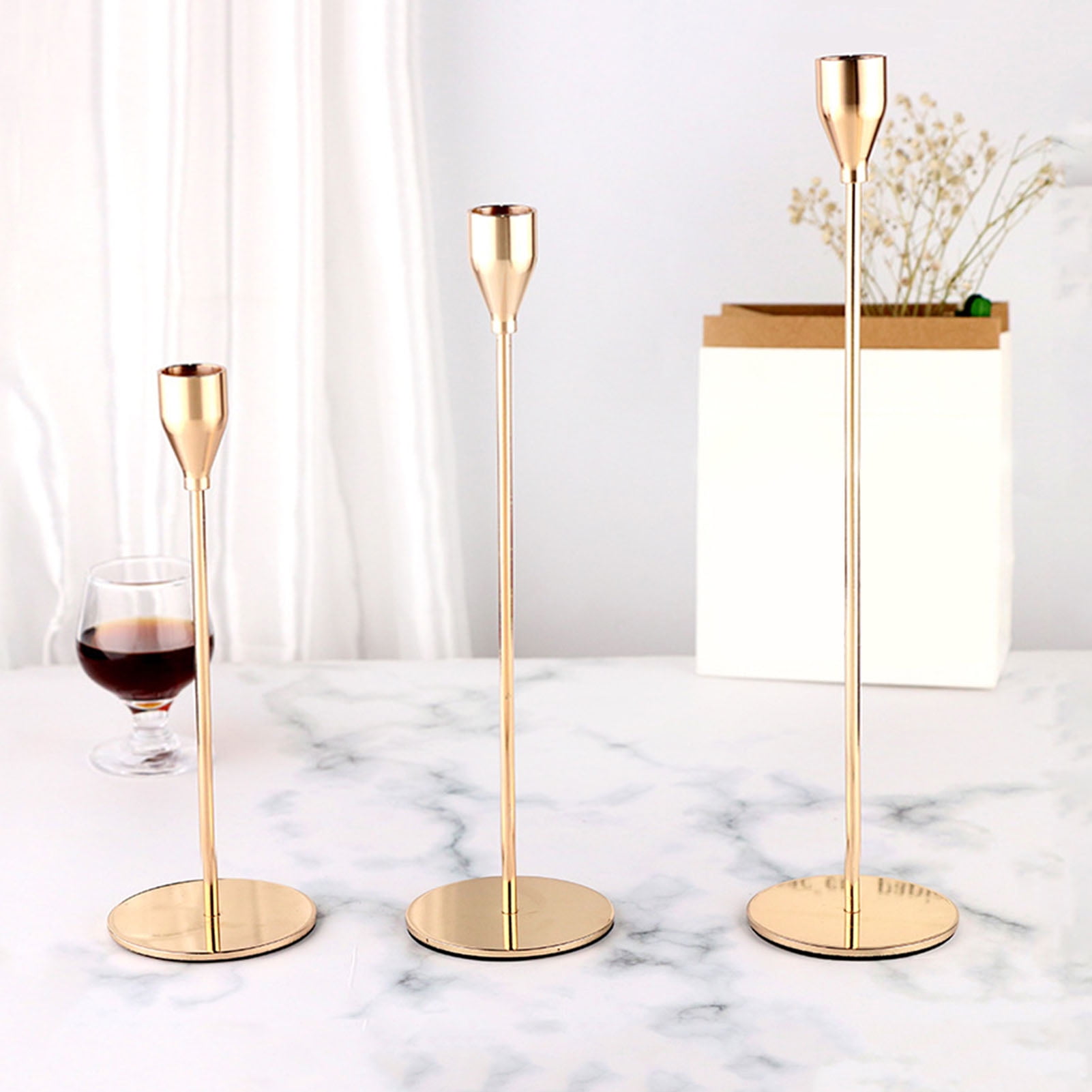 Hariumiu Metal Candle Holder Desktop Candlestick for Tall Taper Candles ...