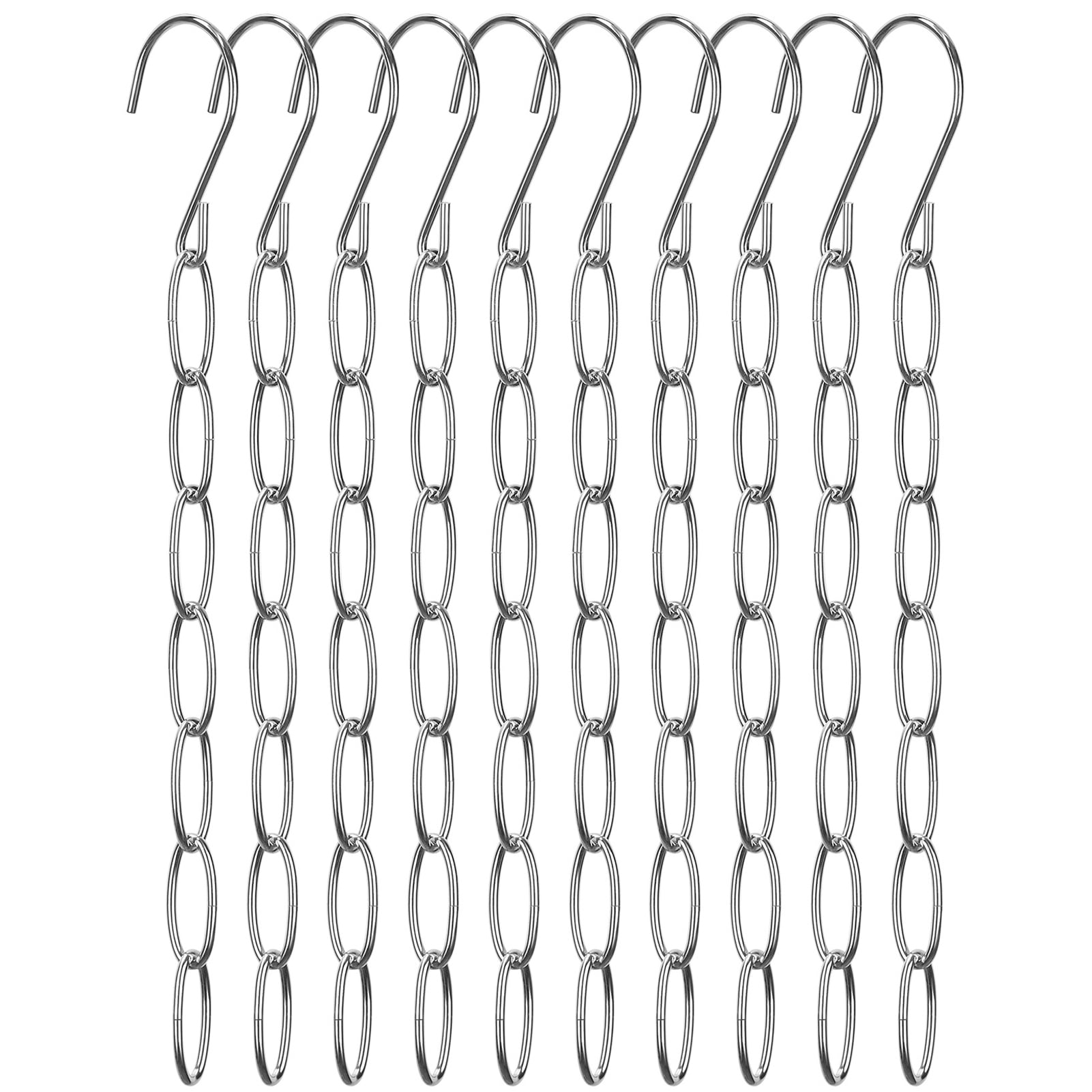 Hariumiu Metal Chain Hanger Metal Chain Clothes Hanger Organizer with 7 ...