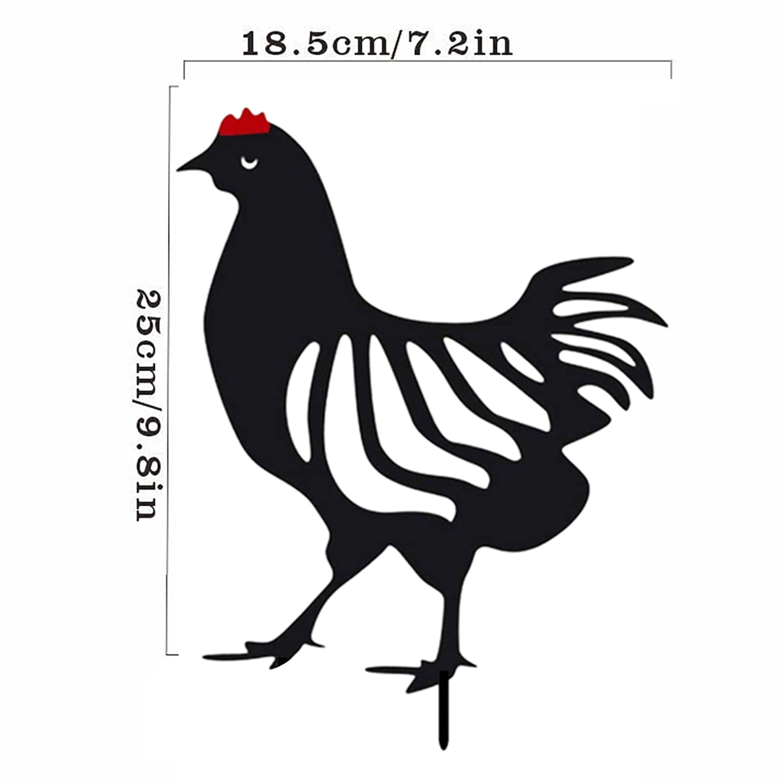 Hariumiu Metal Rooster Decoration Wrought Iron Rooster Ornament Hollow ...