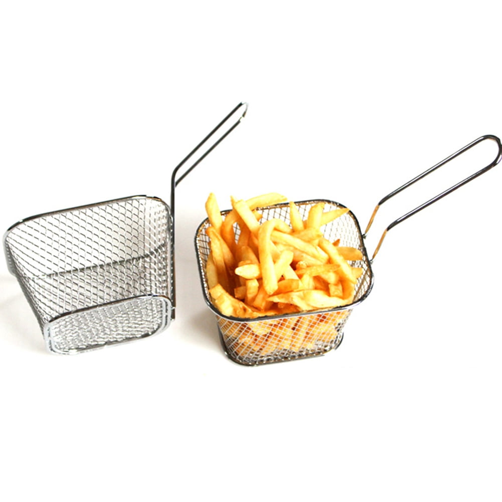 Hariumiu Mini Stainless Steel Potato Chips French Fries Fryer Basket ...