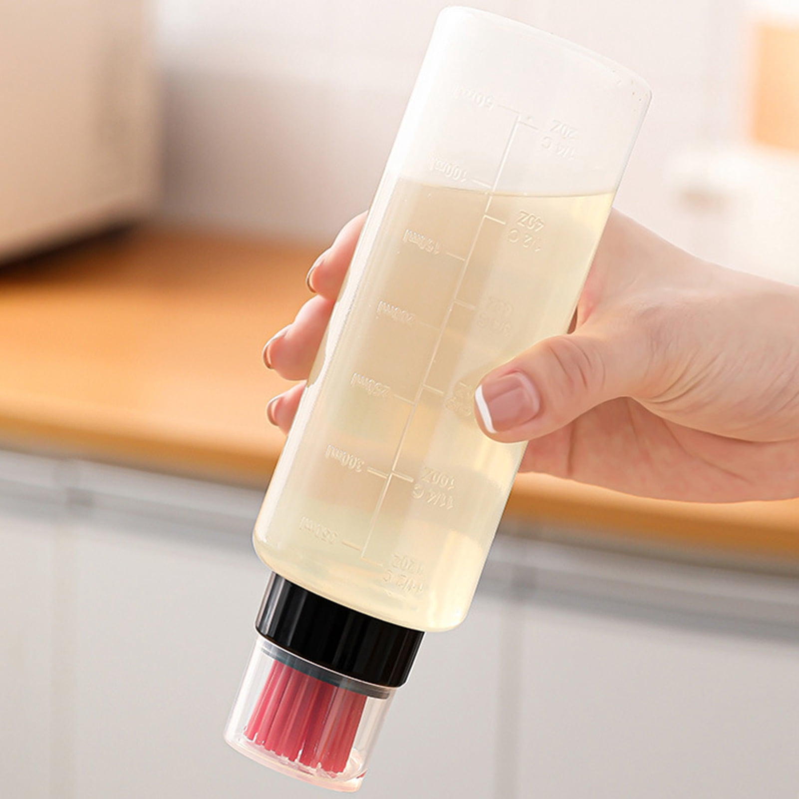 Hariumiu Oil Brush Transparent Oil Bottle with Scale Flexible Bristle ...