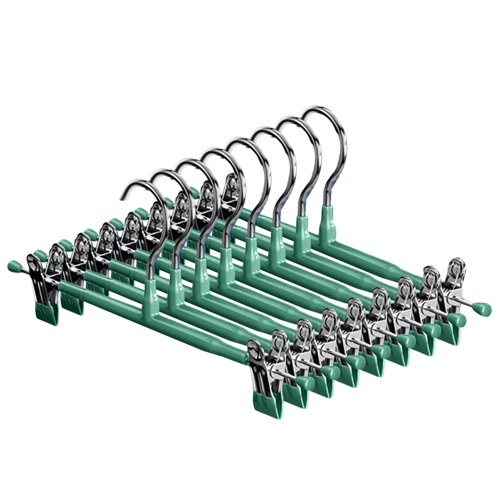 Hariumiu Pants Rack 8pcs Adjustable Non-slip Pants Hangers with Rubber ...