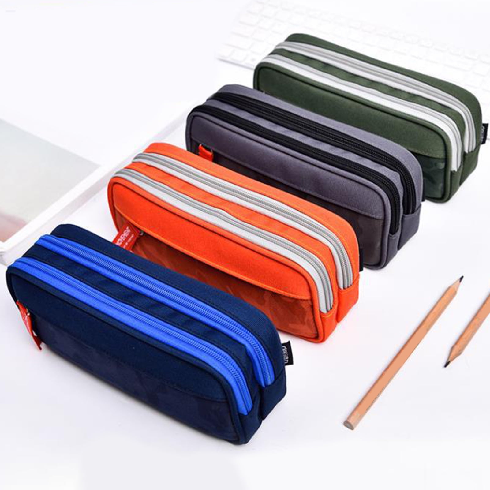 Hariumiu Pencil Case Multi-layer Large Capacity Student Zipper Pencil ...