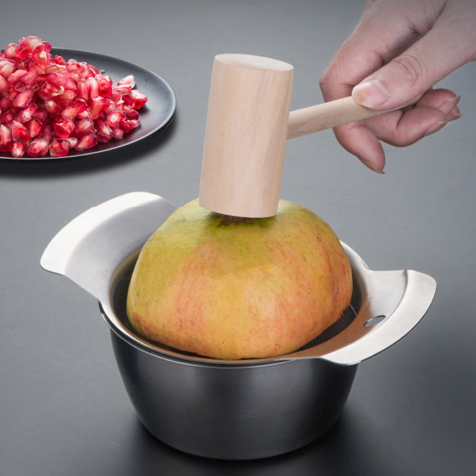Hariumiu Pomegranate Peeler with Bowl Durable Pomegranate Deseeder Easy ...