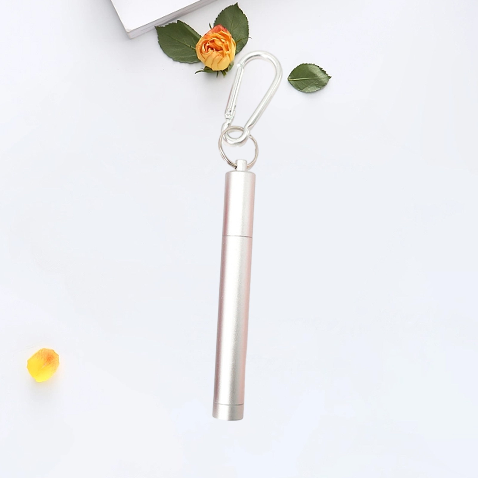 Hariumiu Portable Stainless Steel Straw 1 Set Reusable Telescopic Straw ...