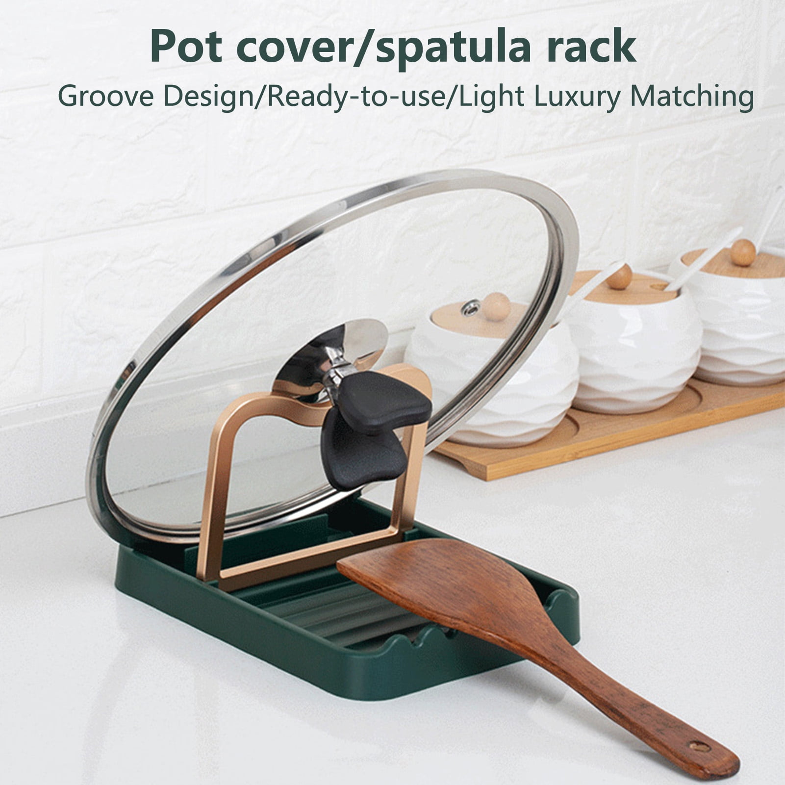 Hariumiu Pot Lid Rack Groove Design Easy to Clean Multifunctional ...