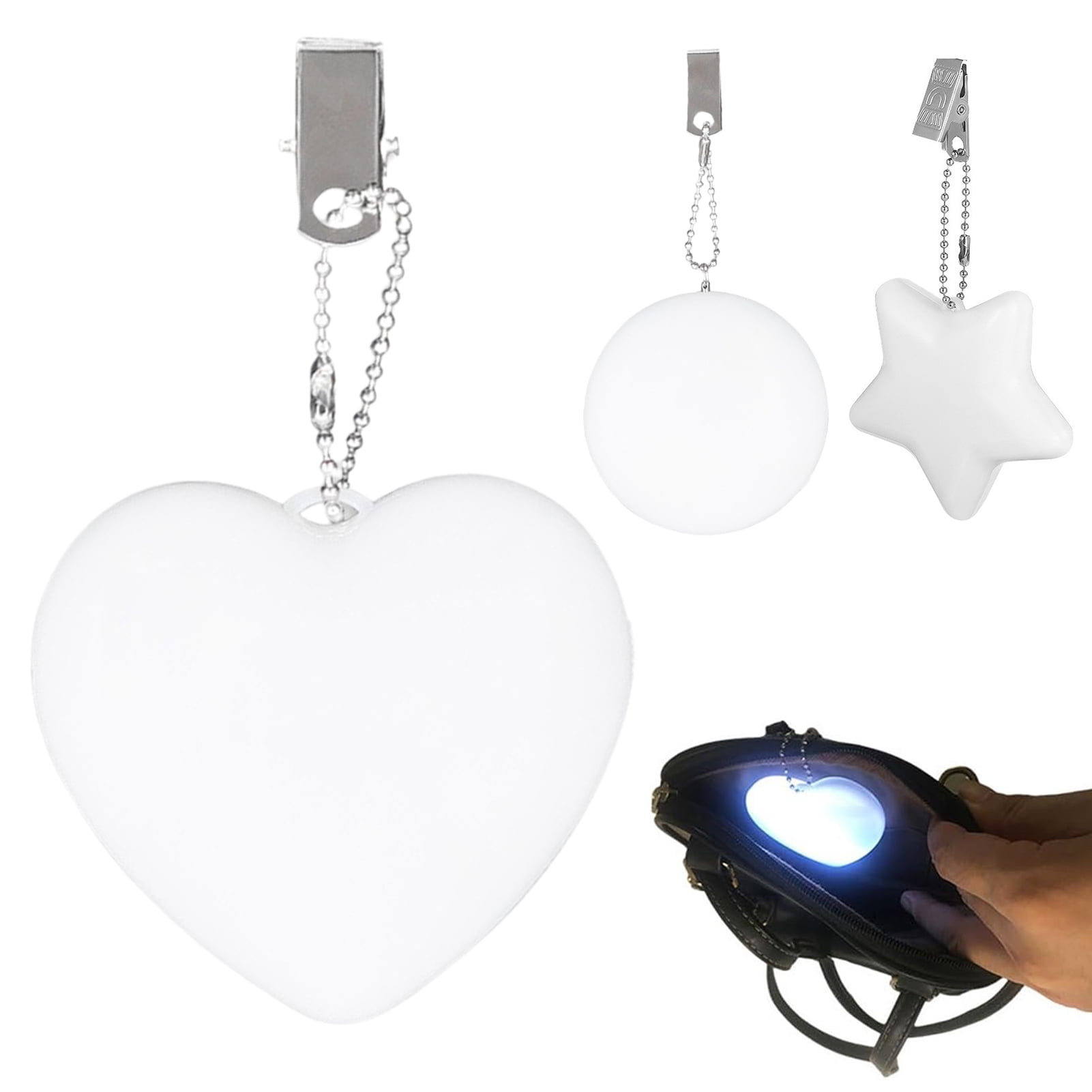 Hariumiu Purse Glow Heart Light Handbag Purse Lamp 2 Modes Adjustable ...