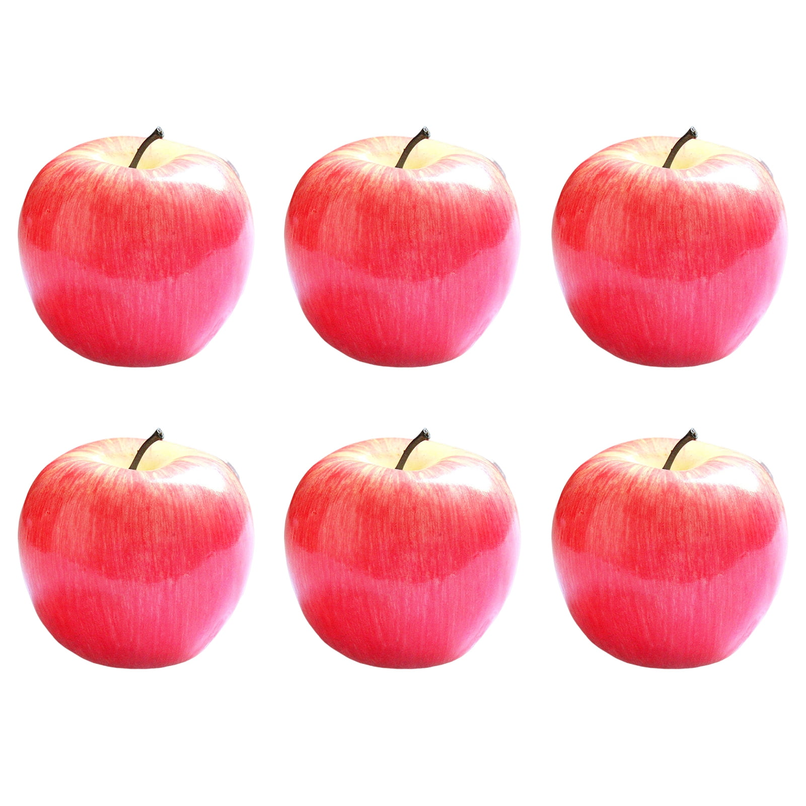 Hariumiu Realistic Fake Apples 6 Pcs Artificial Fruit Fake Fruits ...