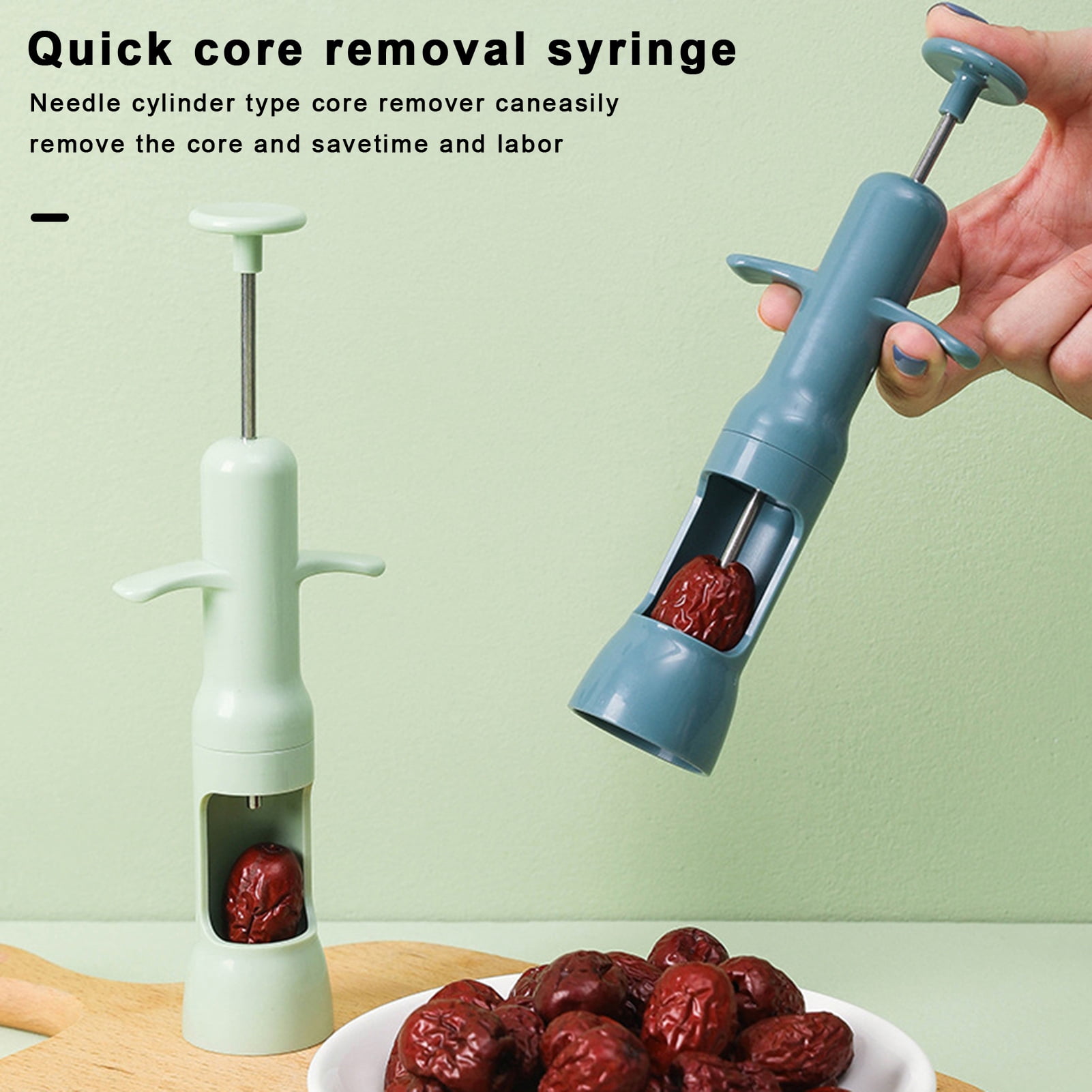 Hariumiu Red Dates Slicer Anti-slip Plastic Shell Press Type Stainless ...