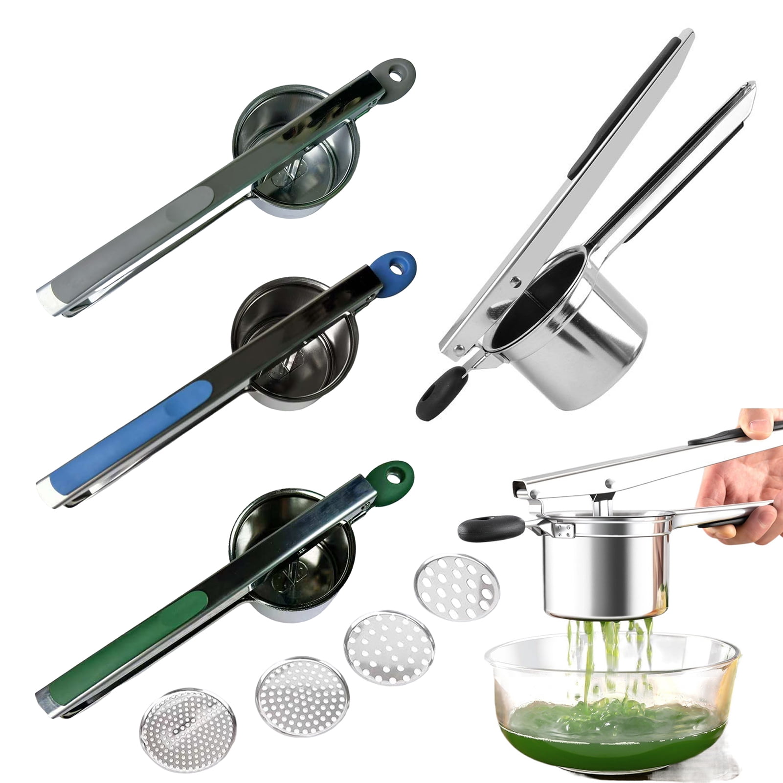 Hariumiu Ricer for Mashed Potatoes Stainless Steel Potato Press Manual ...