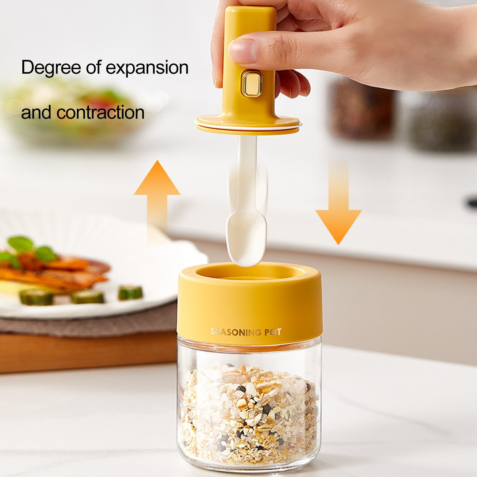 Hariumiu Seasoning Box Good Seal Leakproof Transparent Moisture-proof ...