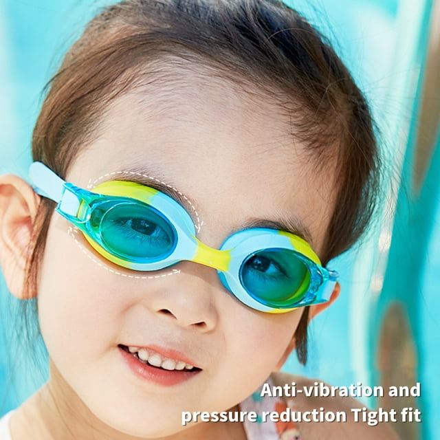 Hariumiu Sids Swim Goggles for Kids 6-14, Anti-UV Silicone High Clarity ...