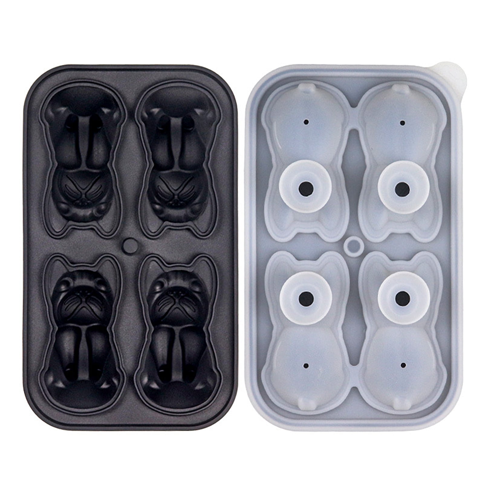 Hariumiu Silicone Ice Tray for Dogs Silicone Ice Tray Bulldog Shape ...