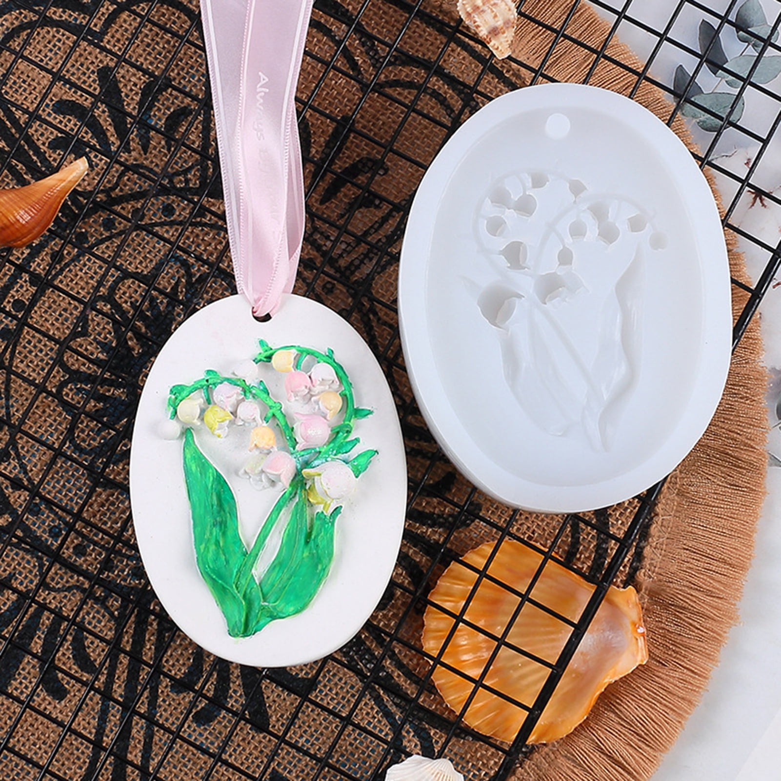 Hariumiu Silicone Mold Tulip Bell Orchid Flower Butterfly Pattern Non ...