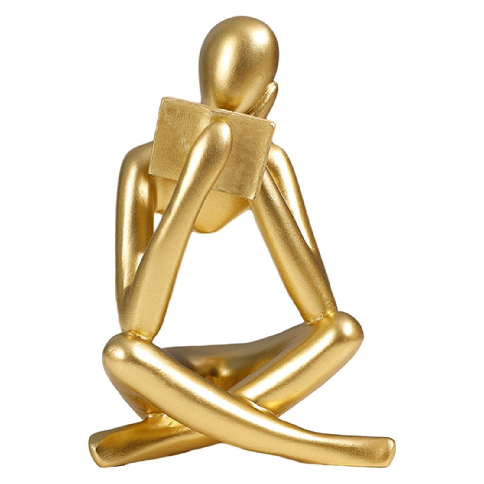 Hariumiu Small Character Statue Abstract Thinker Resin Ornament Colors ...