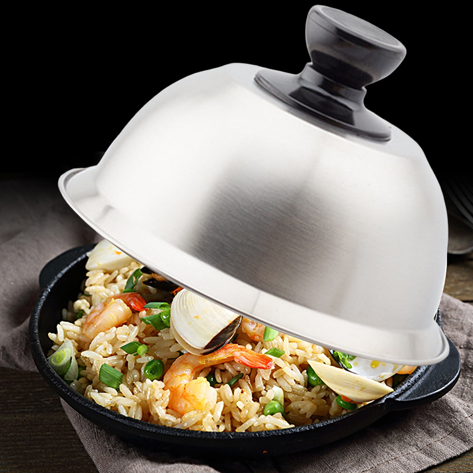 Hariumiu Stainless Steel Basting Cover for Griddle Cheese Melting Dome ...