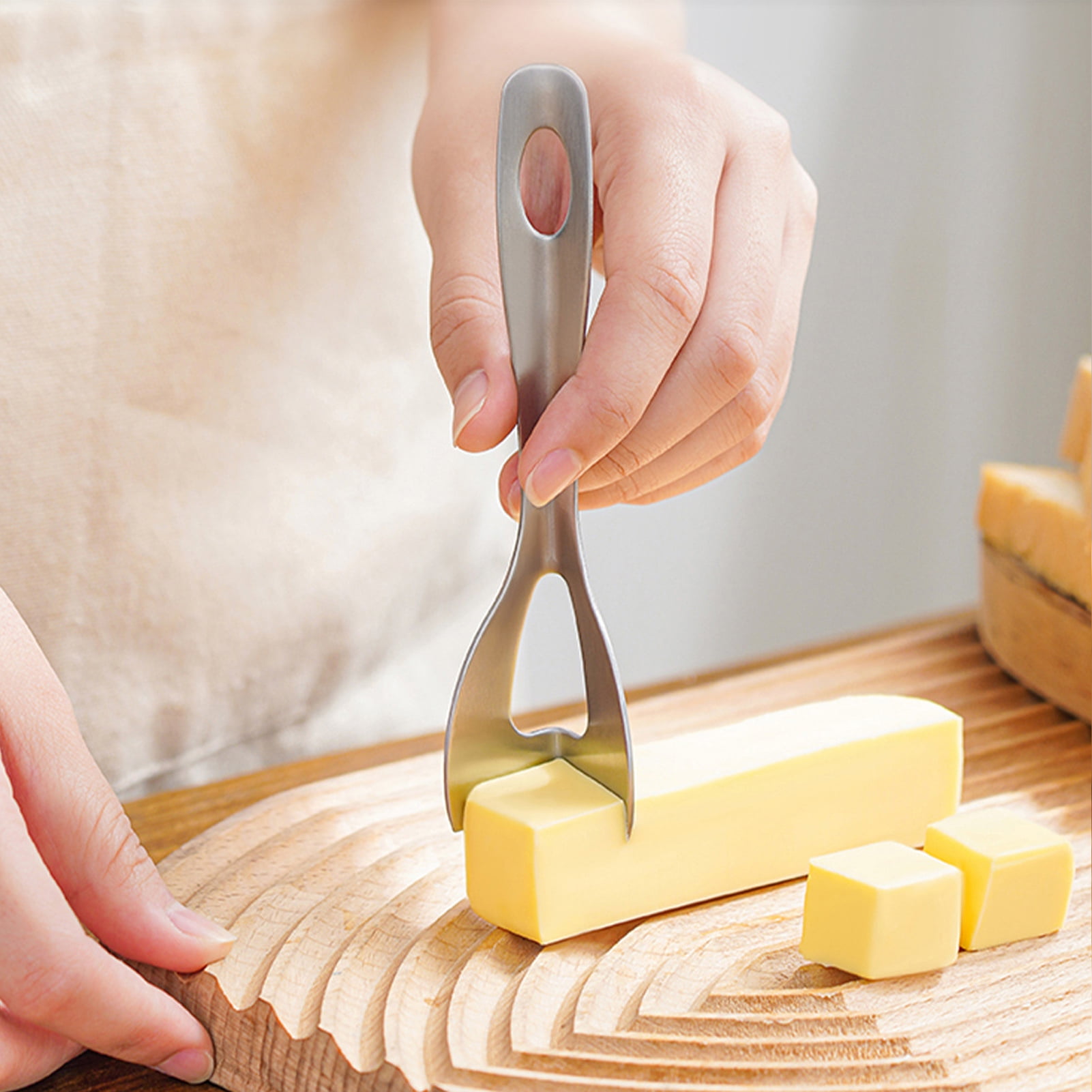 Hariumiu Stainless Steel Cheese Slicer Handheld Butter Cheese Cutter ...