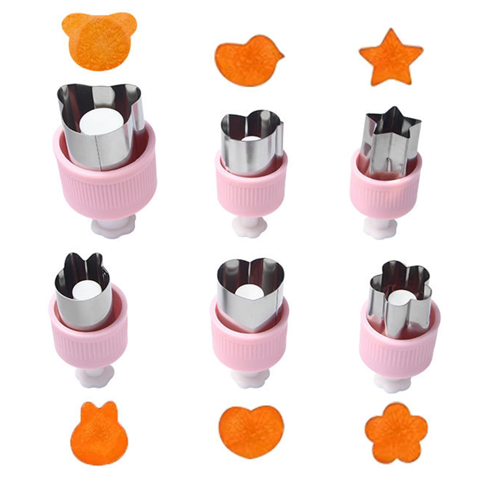 Hariumiu Stainless Steel Cookie Cutter Set 6pcs Stainless Steel Press ...
