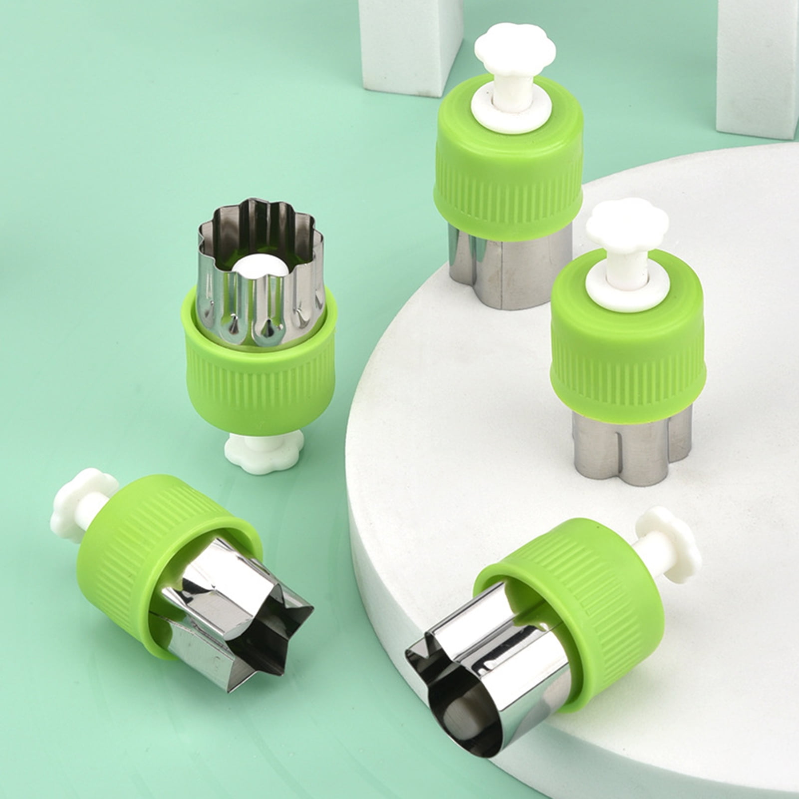 Hariumiu Stainless Steel Cookie Cutter Set 6pcs Stainless Steel Press ...