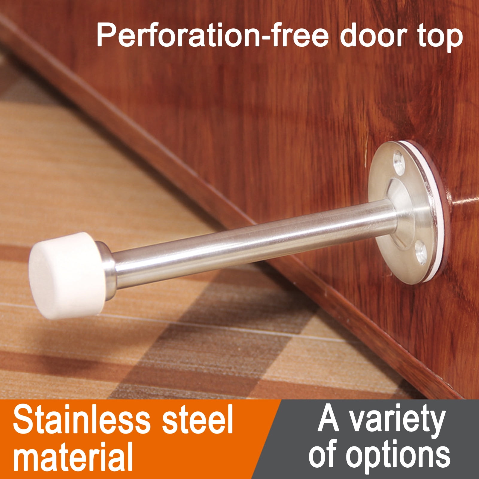 Hariumiu Stainless Steel Door Stopper Wall Protector Adhesive No ...