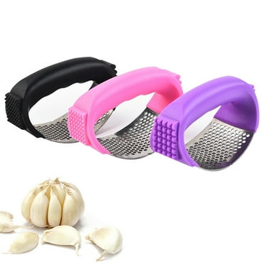 Stainless Steel Garlic Press Rocker Garlic Masher Squeezer Slicer ...