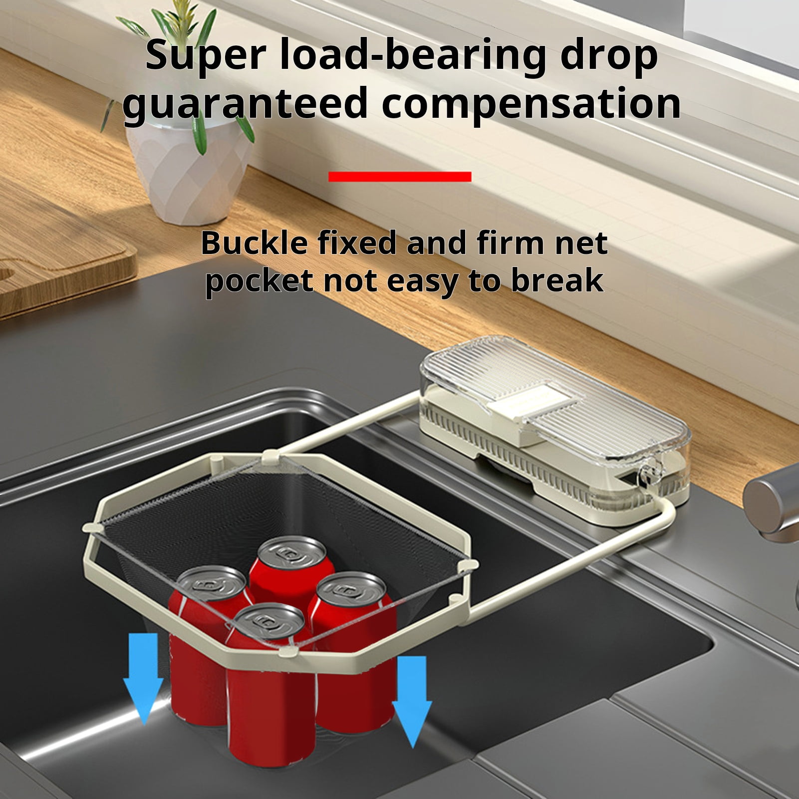 Hariumiu Suction Cup Sink Strainer Rack Draining Rack Suction Cup ...