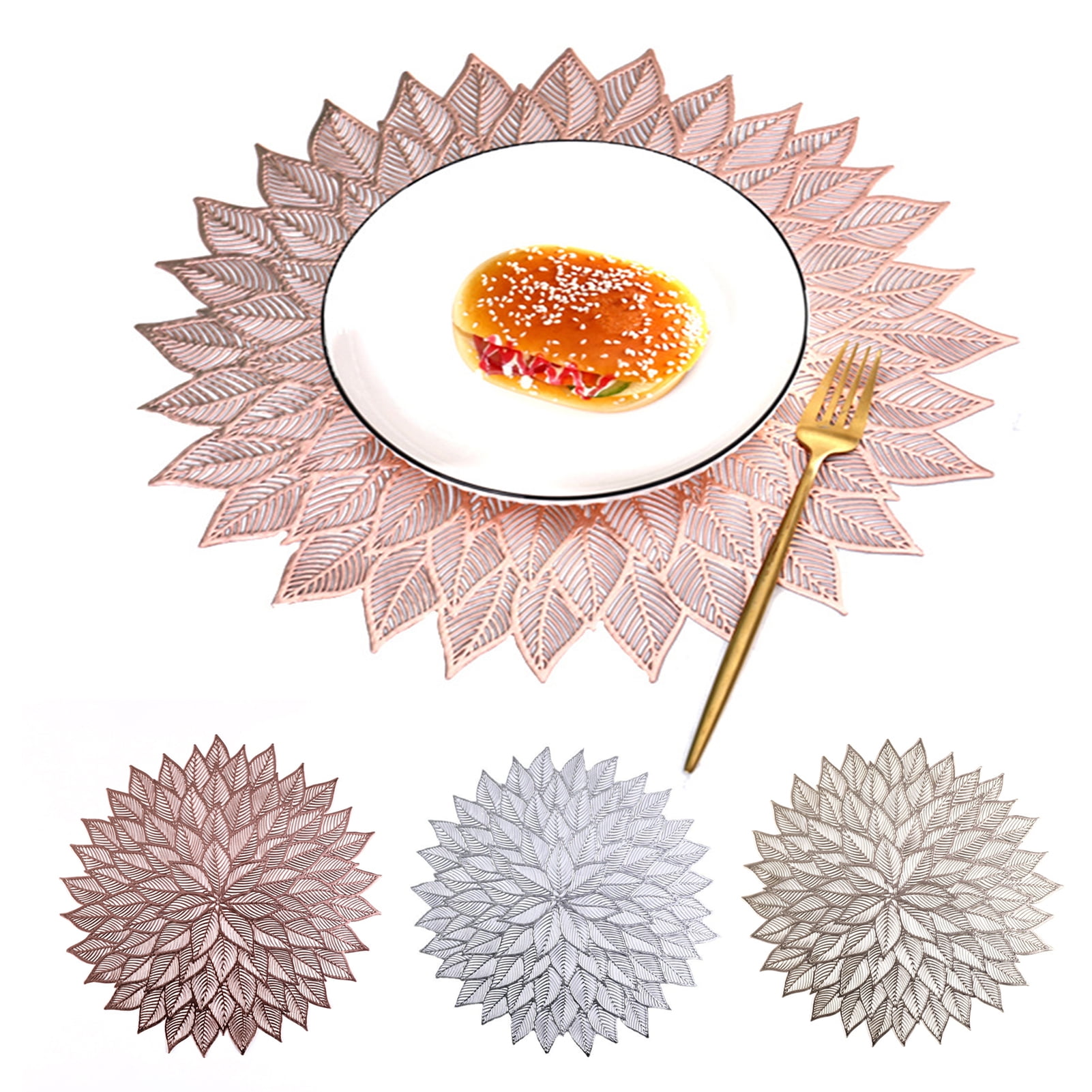 Hariumiu Table Placemat Creative Leaf Shaped Placemat Dining Table Mat ...