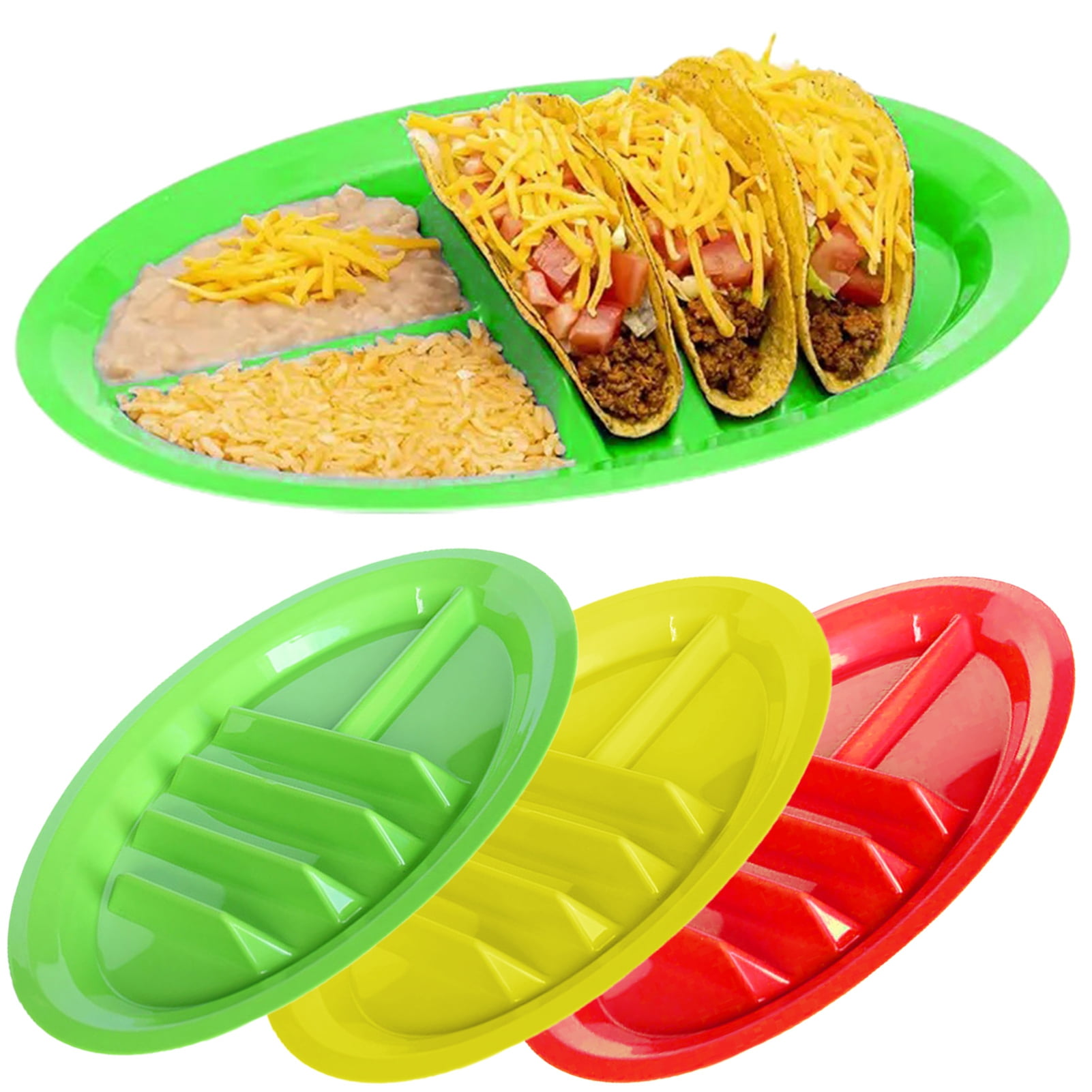 Hariumiu Taco Party Supplies Tacos Holder Plate Durable Easy to Clean ...