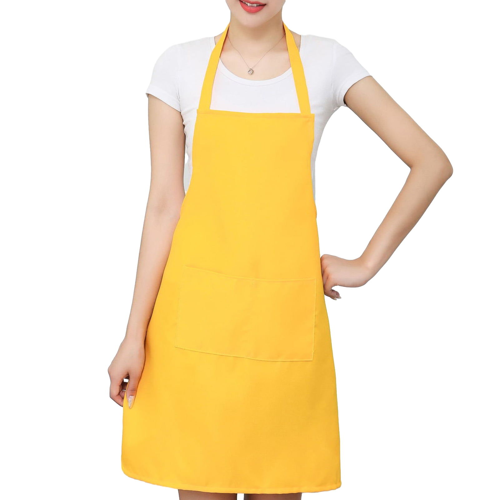 Hariumiu Universal Size Apron with Straps Unisex Apron with Pockets ...