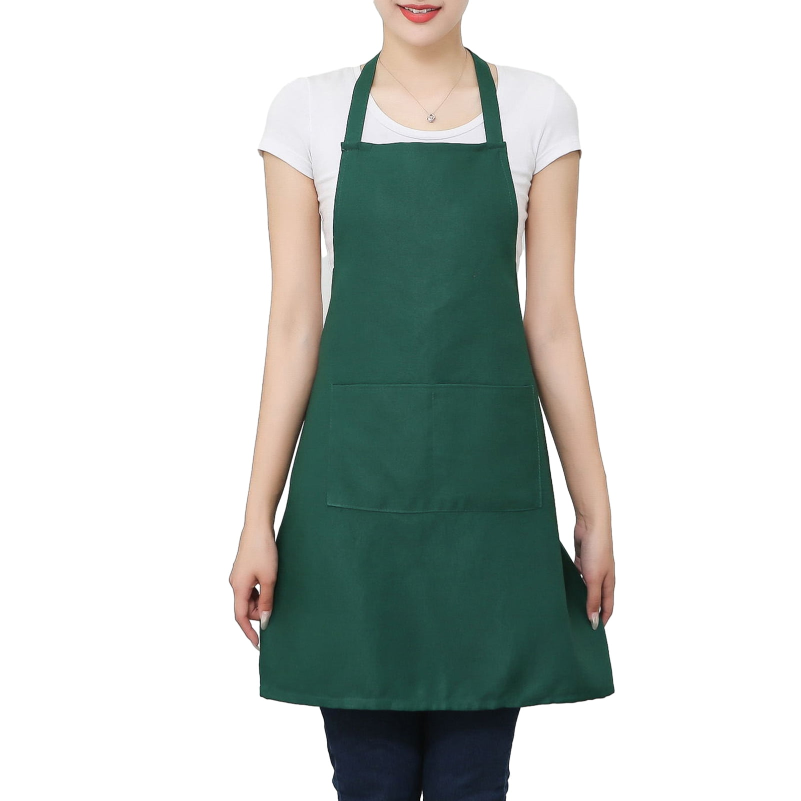 Hariumiu Universal Size Apron with Straps Unisex Apron with Pockets ...