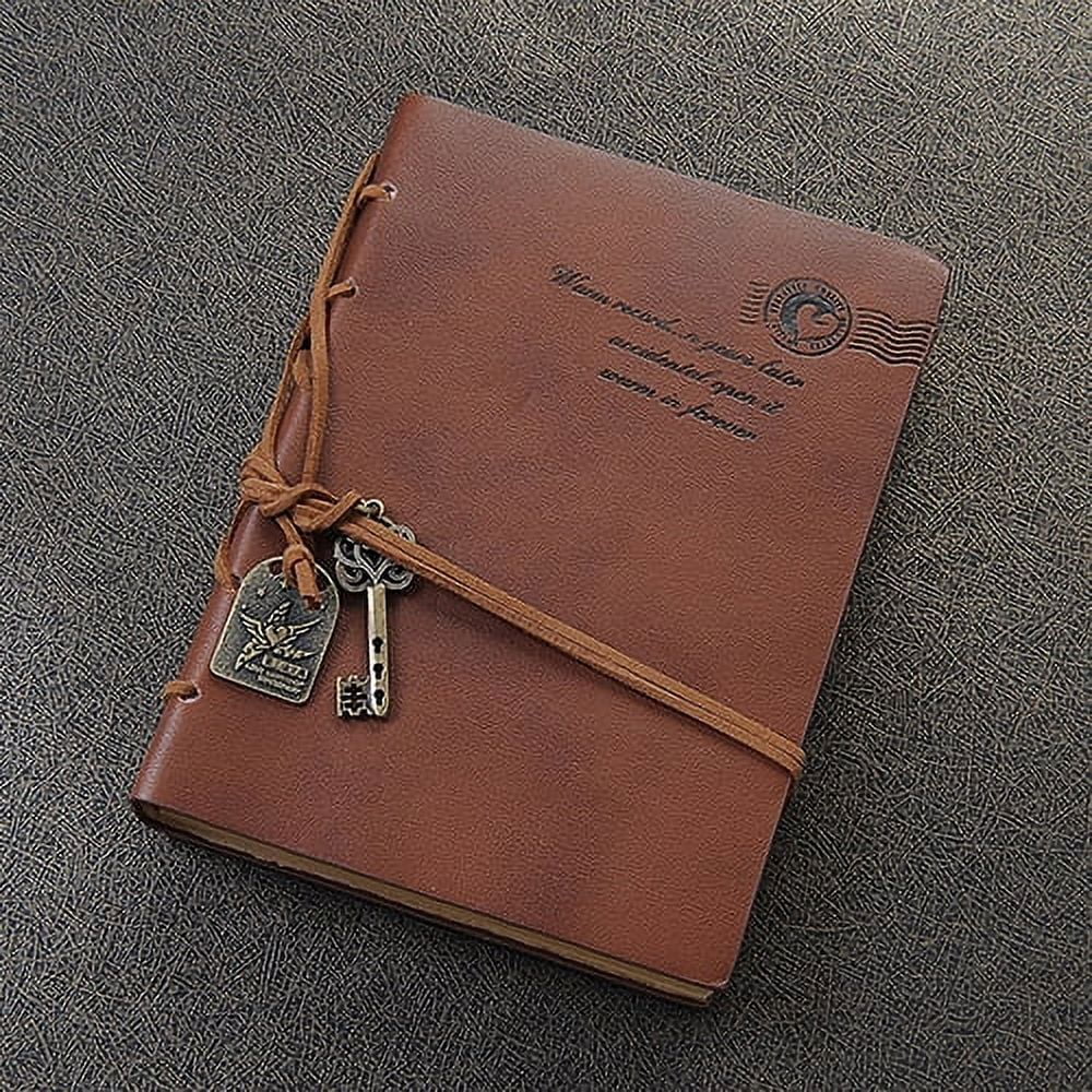 Hariumiu Vintage Style Faux Leather Writing Journal Notebook, Blank ...