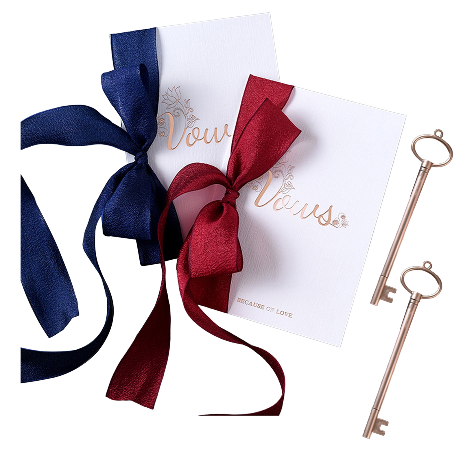 Hariumiu Wedding Vow Card Beautiful Wedding Vow Book with Gold Foil ...