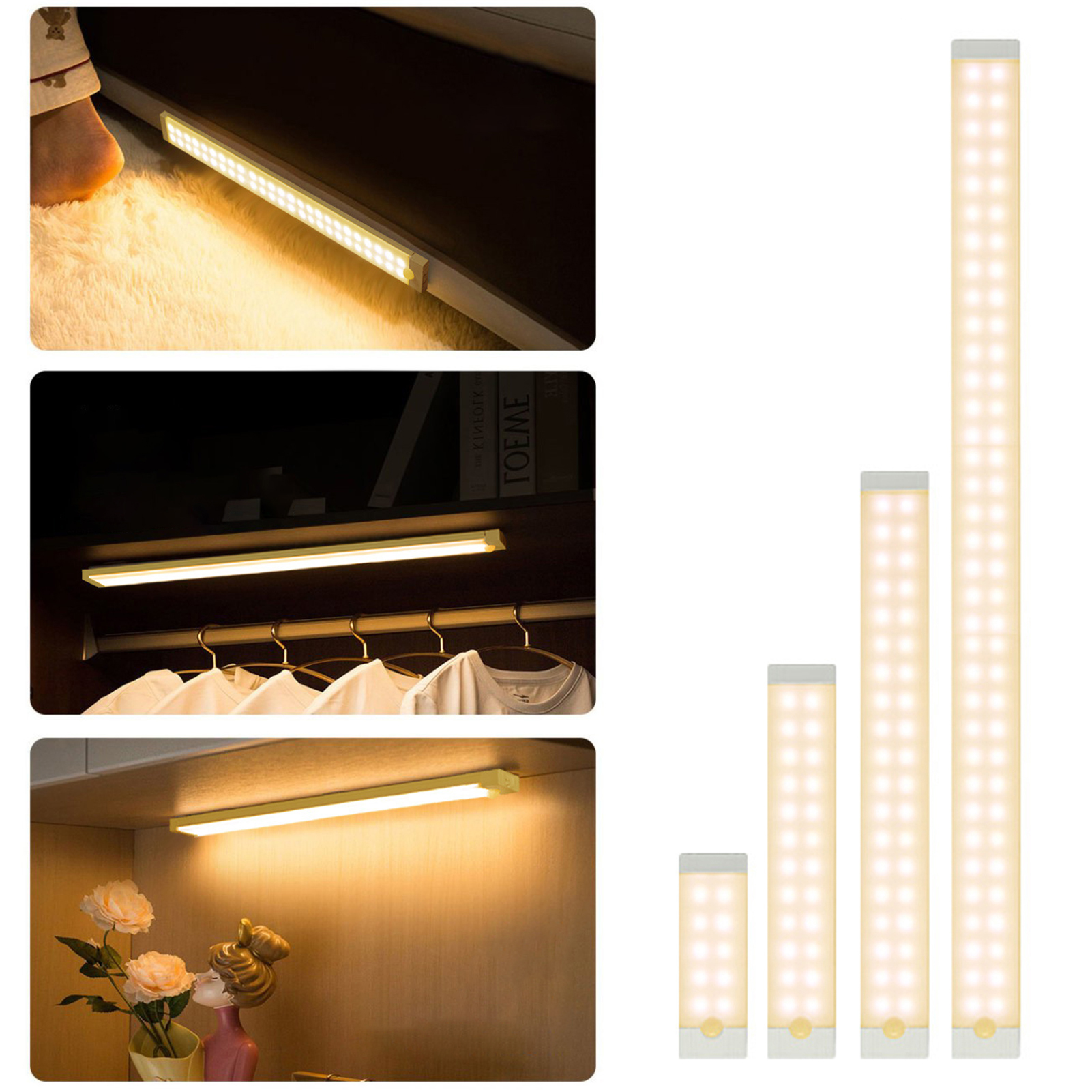 Hariumiu Wireless LED Closet Light Soft Glow Flicker Free Wide Sensing ...