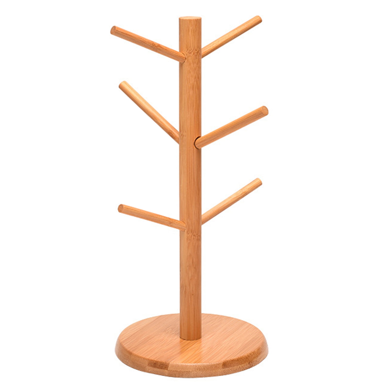 Hariumiu Wooden Mug Holder Wooden Cup Holder Tree 6 Hooks ...